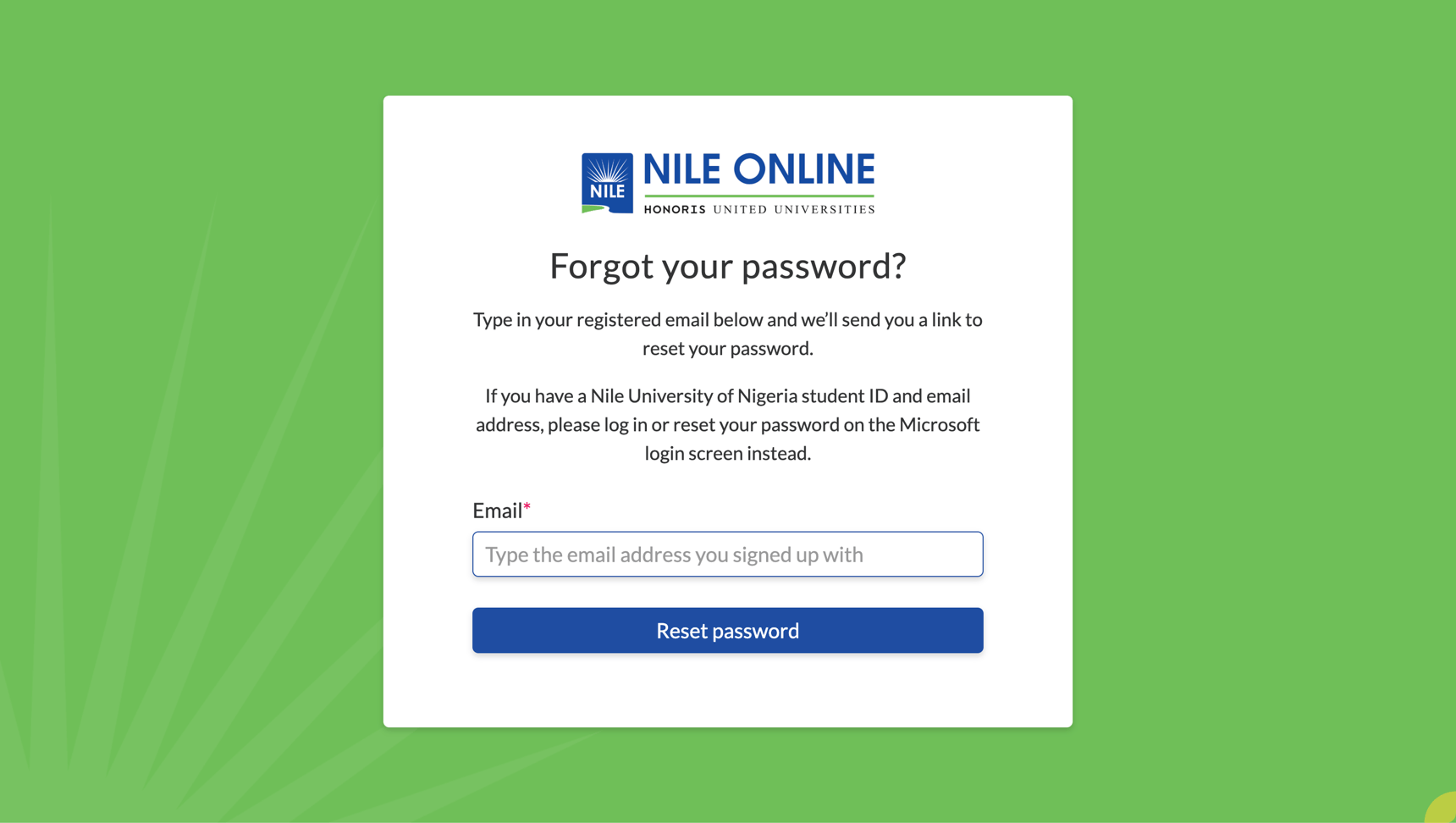 eCampus: Login and Forgot Password